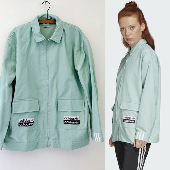 adidas | Jackets & Coats | Adidas Womens Minimalist Mint Green Jacket ...